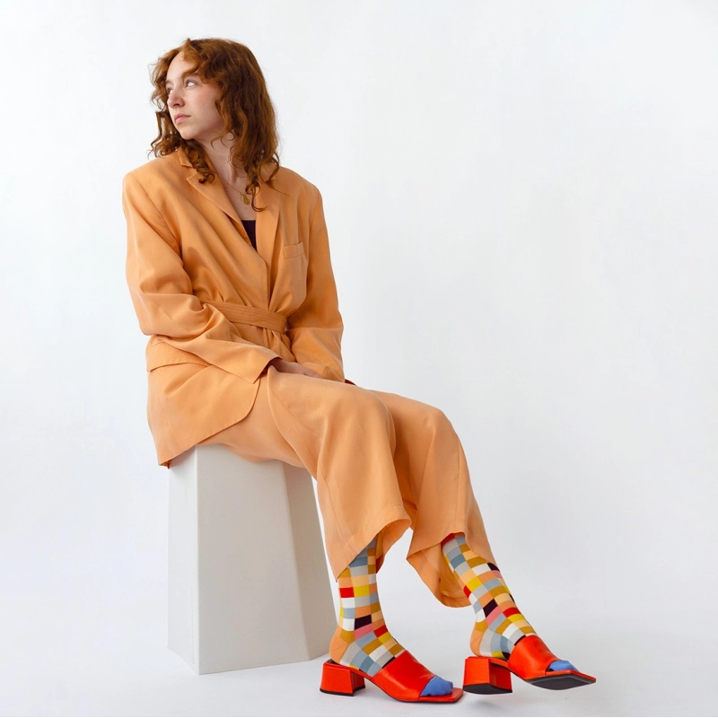 Sock Pixels Multico | Collection Le Poète | Bonne Maison